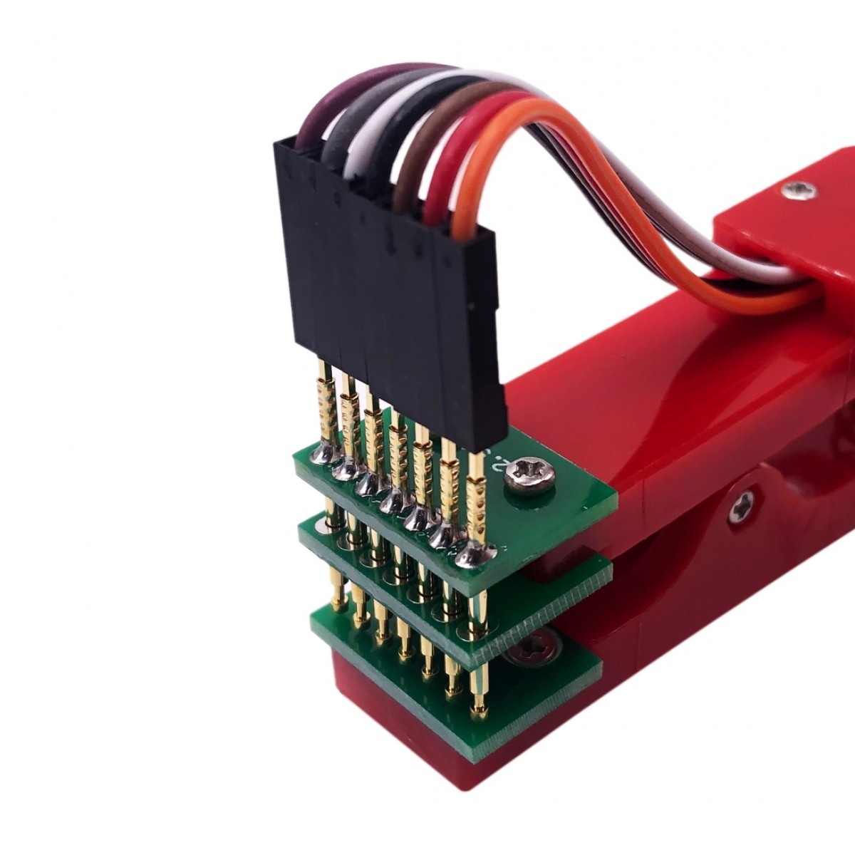 Test Probe with Clamp - Pogo Pin 1x7p - POGOTEST1X7P-CLAMP