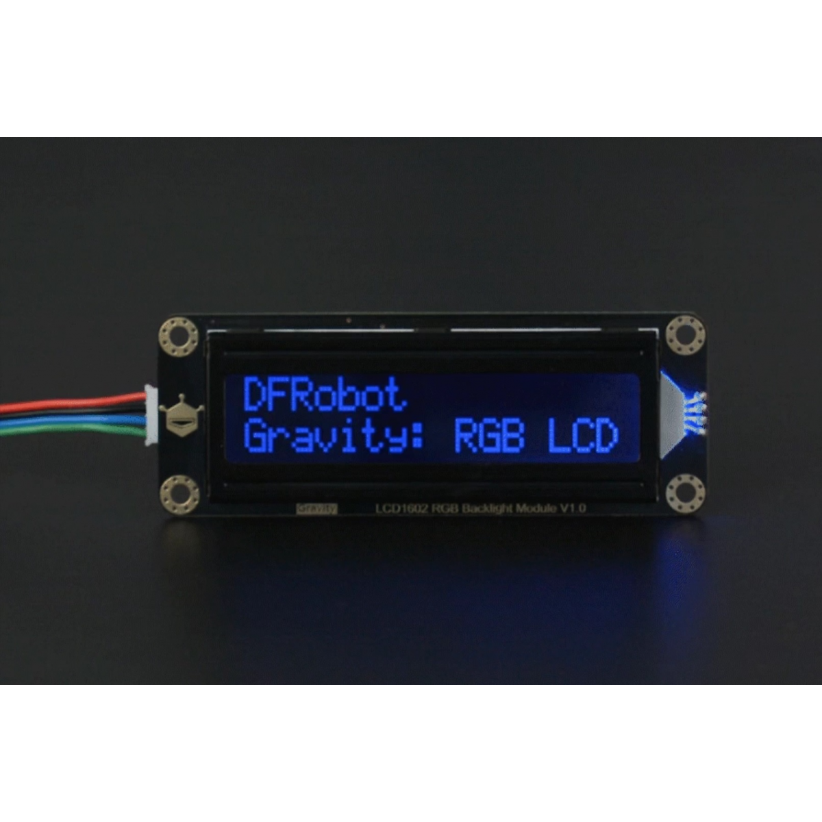 Dfrobot Gravity I2c 16x2 Lcd Met Rgb Karakters Display Zwarte Achtergrond Dfrobot Dfr0554