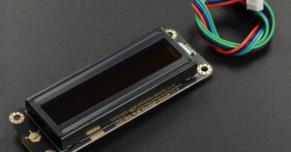 Dfrobot Gravity I2c 16x2 Lcd With Rgb Font Display Black Background