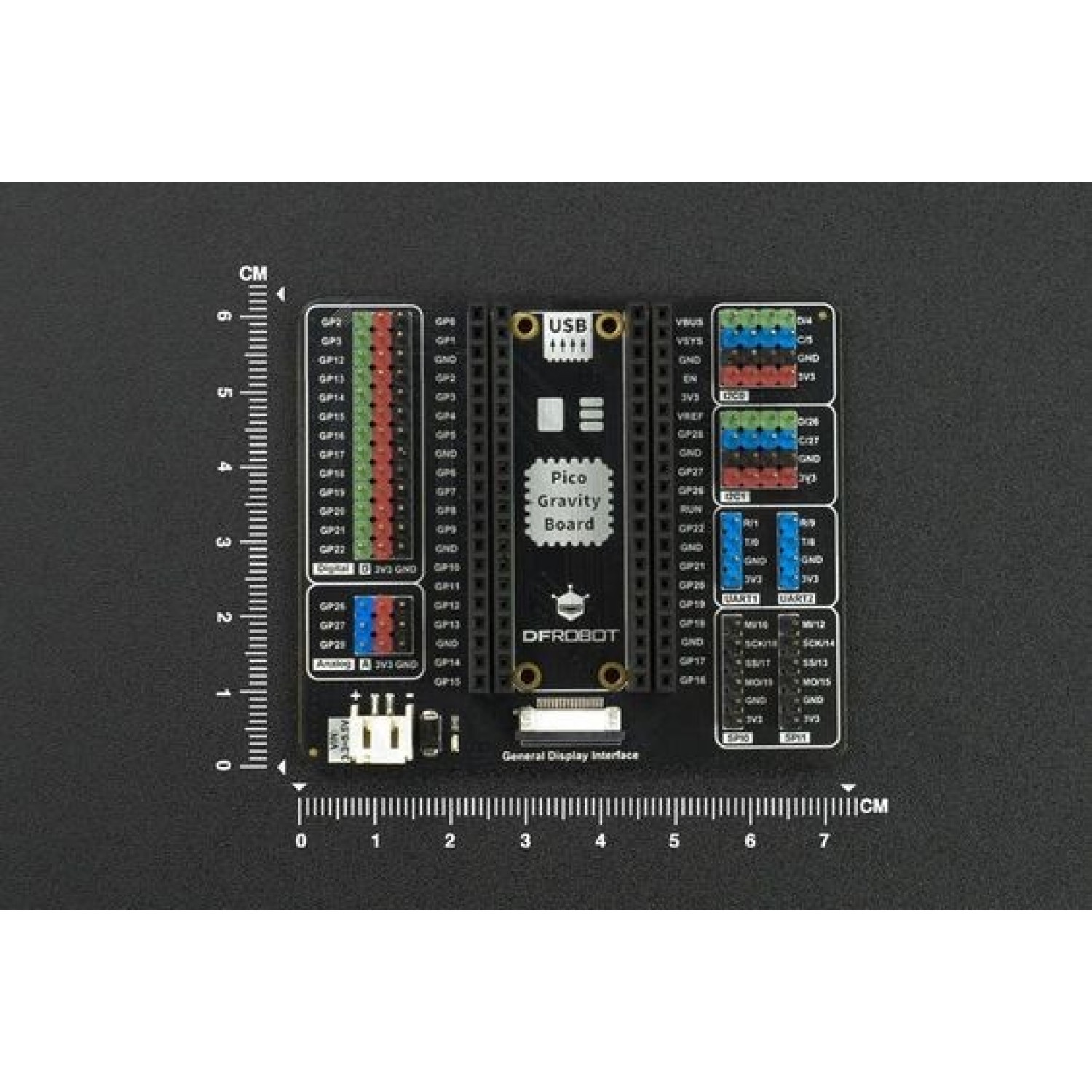 DFRobot Gravity Expansion Board for Raspberry Pi Pico - DFROBOT-DFR0848