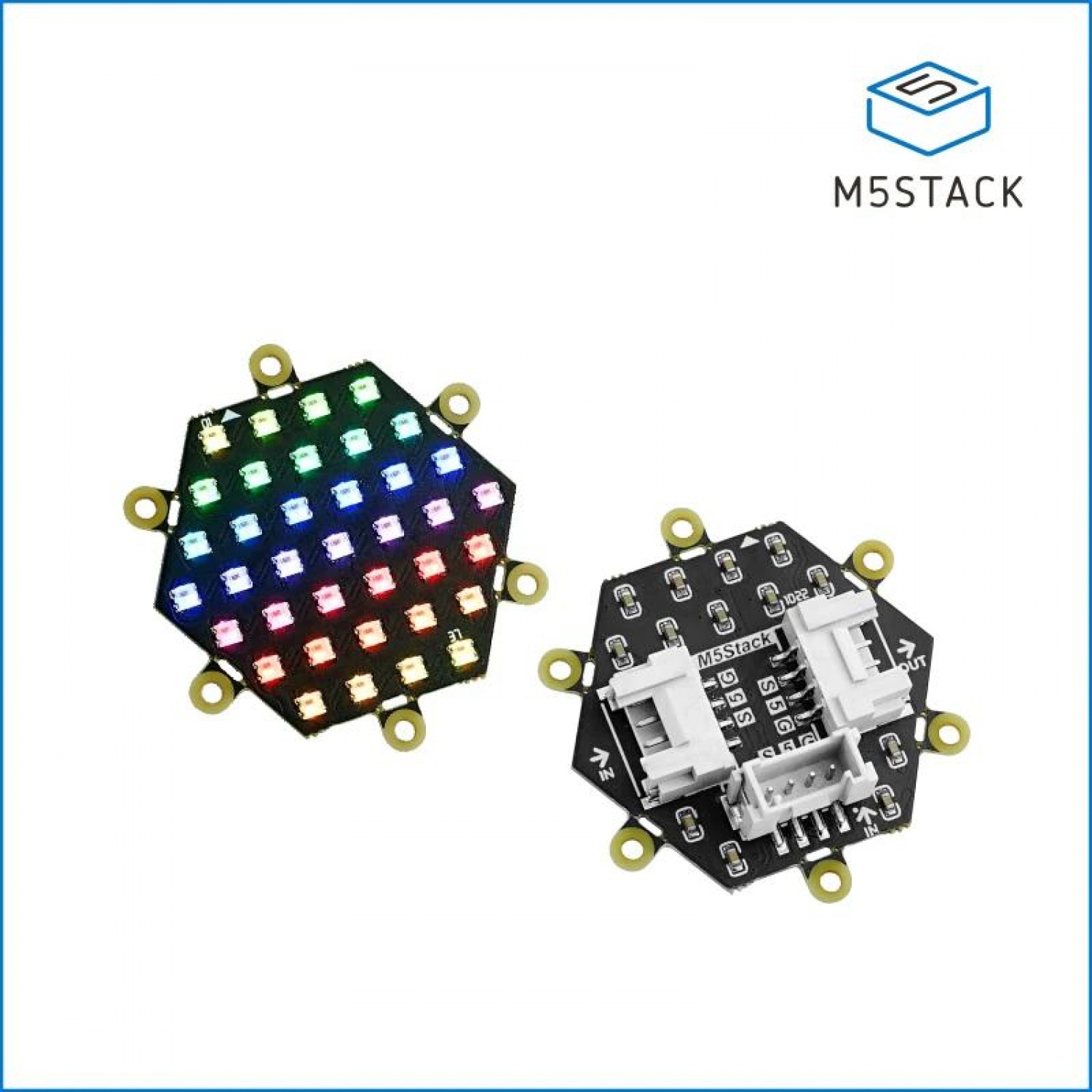 M5Stack NeoHEX Unit - WS2812 RGB LED Matrix - M5Stack-A045-B