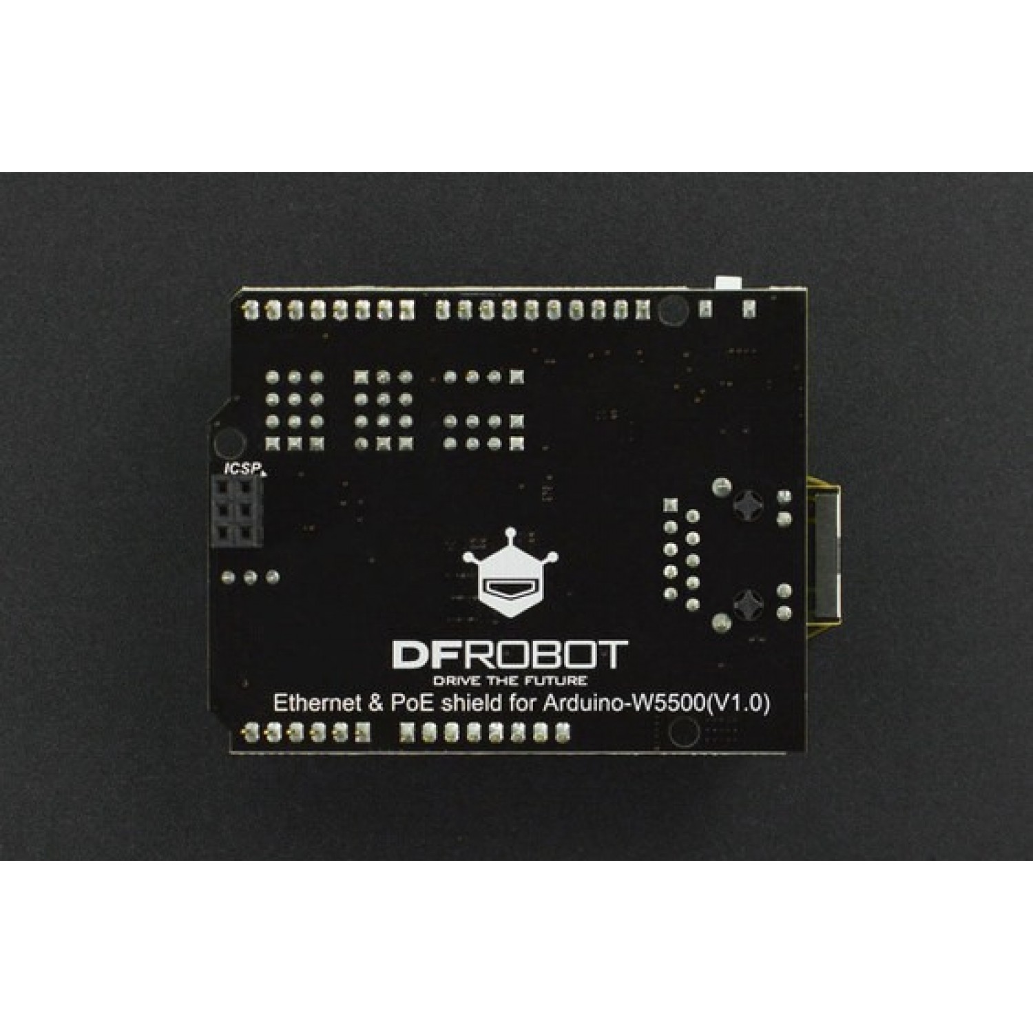 DFRobot Ethernet and PoE Shield for Arduino - W5500 Chipset - DFROBOT-DFR0850