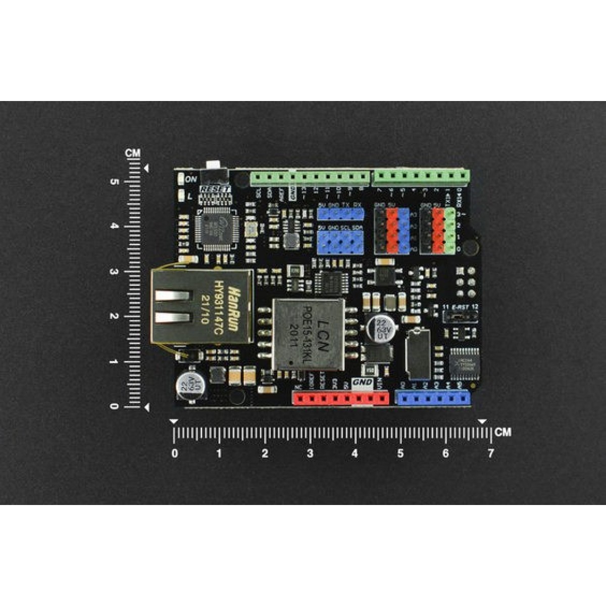 DFRobot Ethernet and PoE Shield for Arduino - W5500 Chipset - DFROBOT-DFR0850