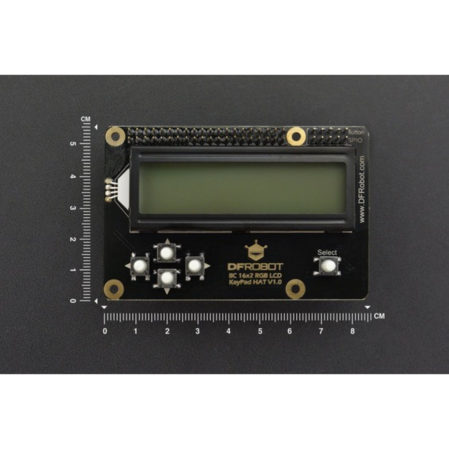 DFRobot I2C 16x2 RGB LCD Keypad HAT met RGB Backlight - voor Raspberry ... DFRobot I2C 16x2 RGB LCD Keypad HAT met RGB Backlight - voor Raspberry ...