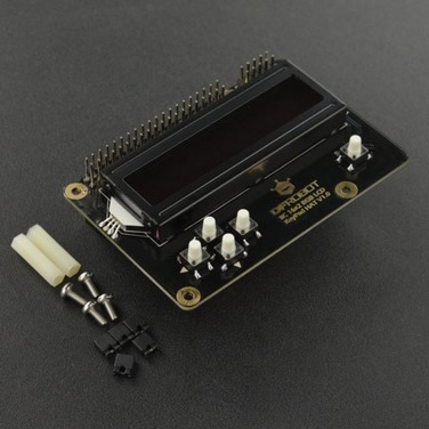 DFRobot I2C 16x2 RGB LCD Keypad HAT with RGB Font - for Raspberry Pi - DFROBOT-DFR0603