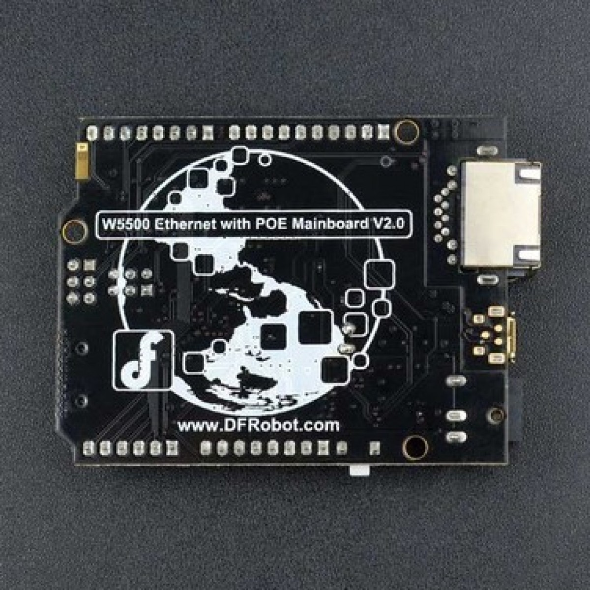 DFRobot W5500 Ethernet with PoE IoT Board - Leonardo Compatible - DFROBOT-DFR0342