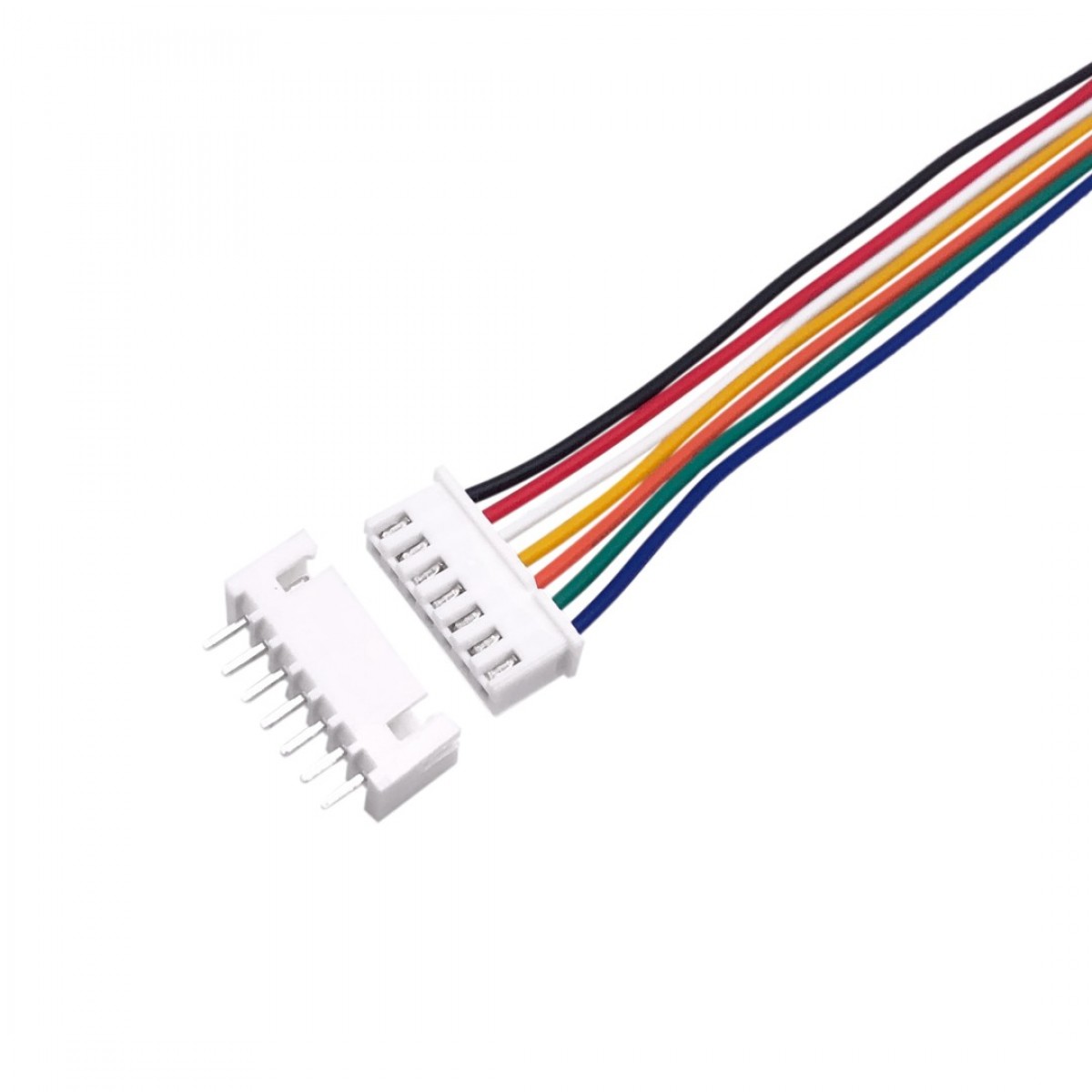 JST-XH 7p Compatible Connector with Cable and PCB Connector - JST-XHCABLE7P20CM