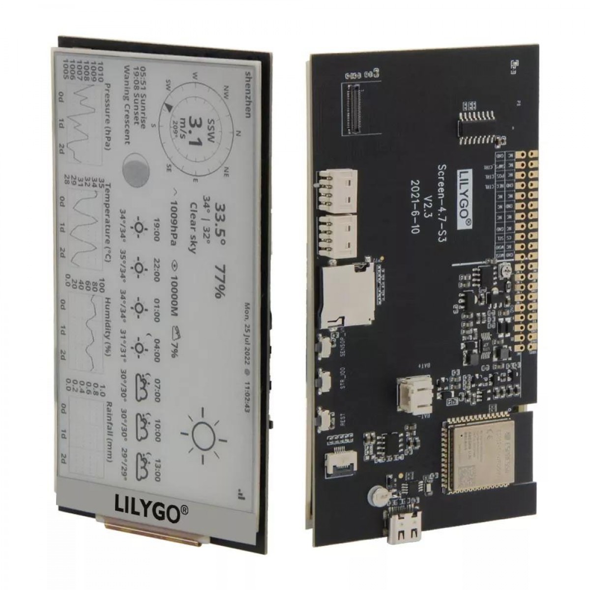 LilyGO T5-4.7 inch S3 E-paper E-ink ESP32-S3 - with JST-PH Li-Po Connector - LILYGO-H578