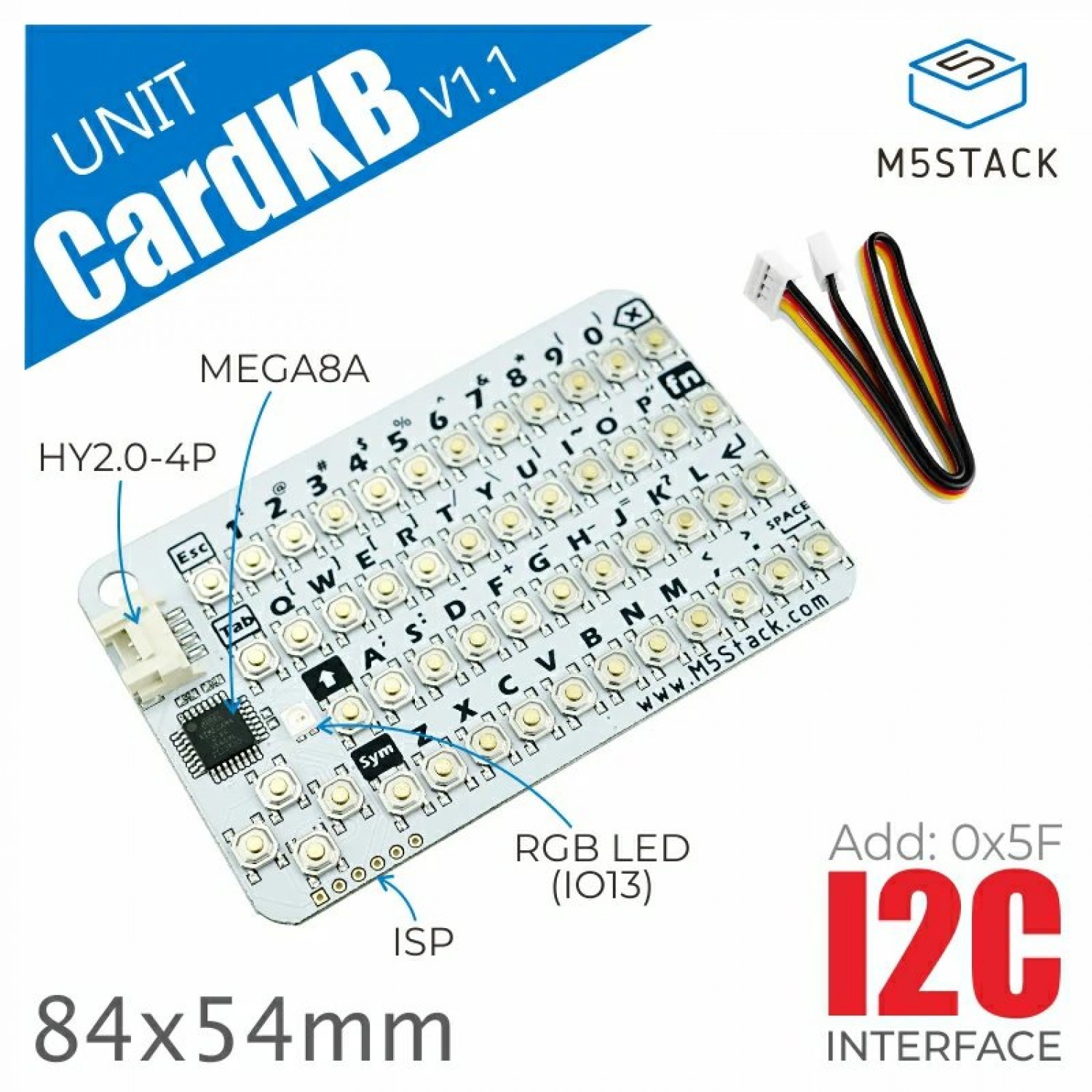M5Stack CardKB V1.1 Unit - M5Stack-U035-B