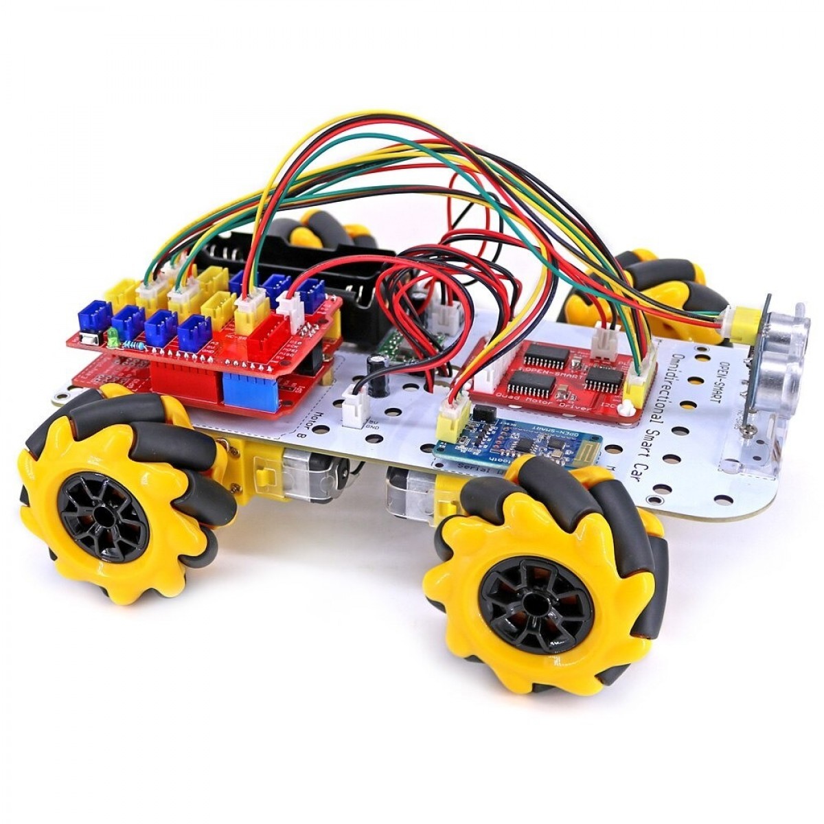 Open-Smart 4WD Car with Omnidirectional Wheels and Bluetooth - DIY Kit ...