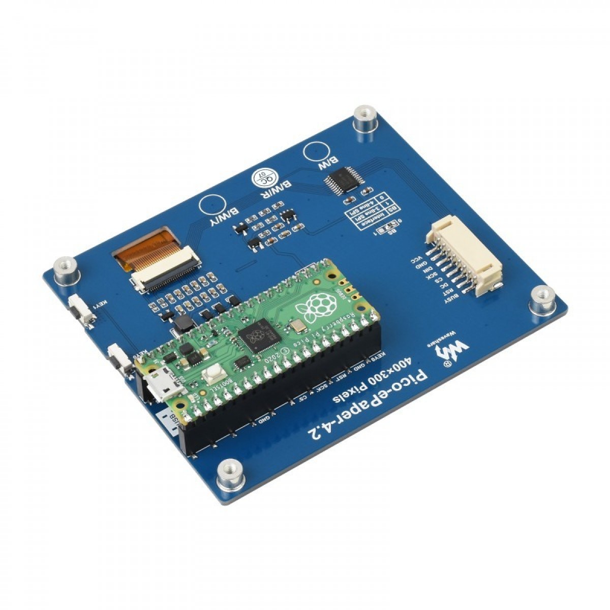 Waveshare 4.2 inch SPI E-Ink E-Paper Display (B) - 3 Kleuren - voor Raspberry Pi Pico - WS-20345