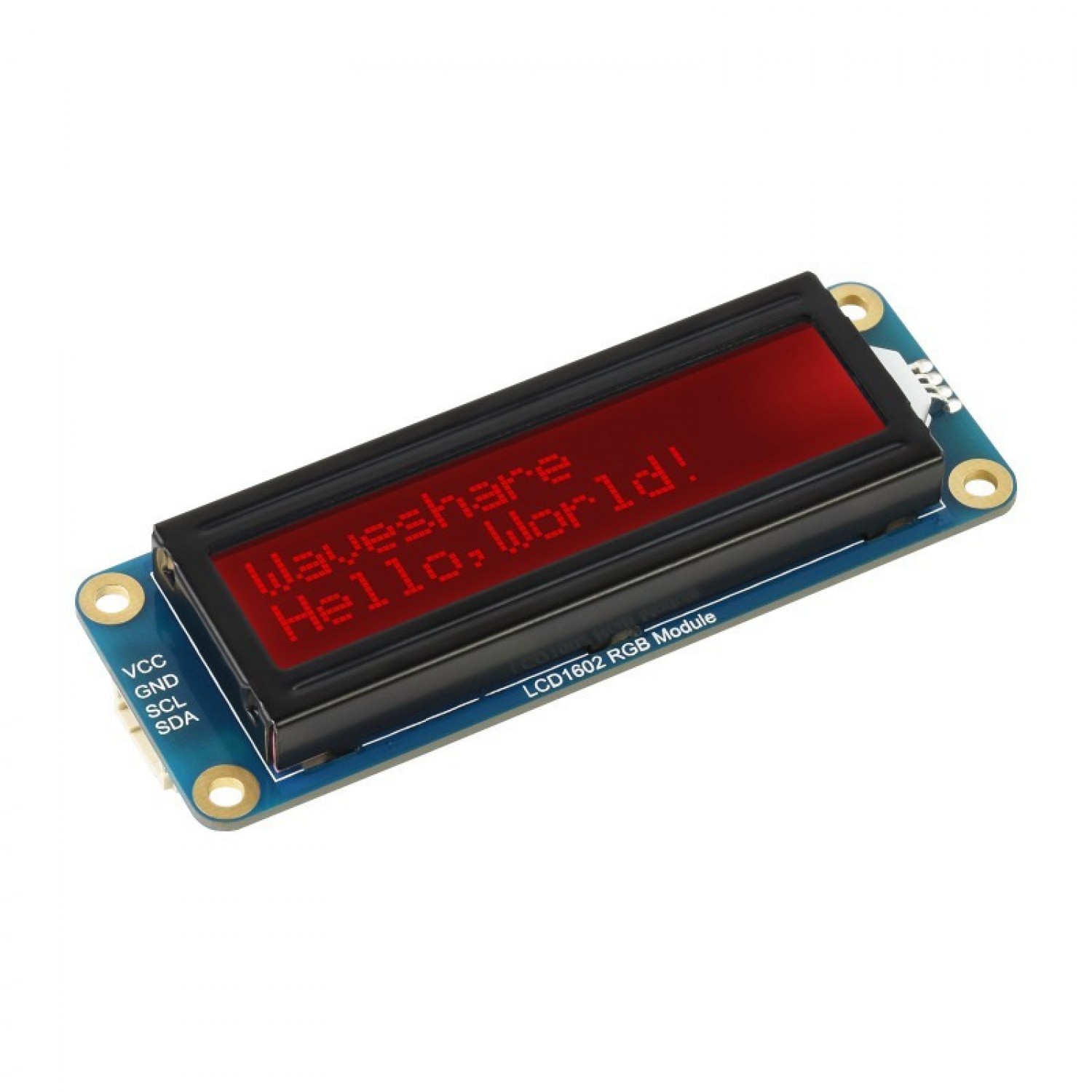 Waveshare 16x2 LCD Display met RGB Blacklight - I2C - WS-19537