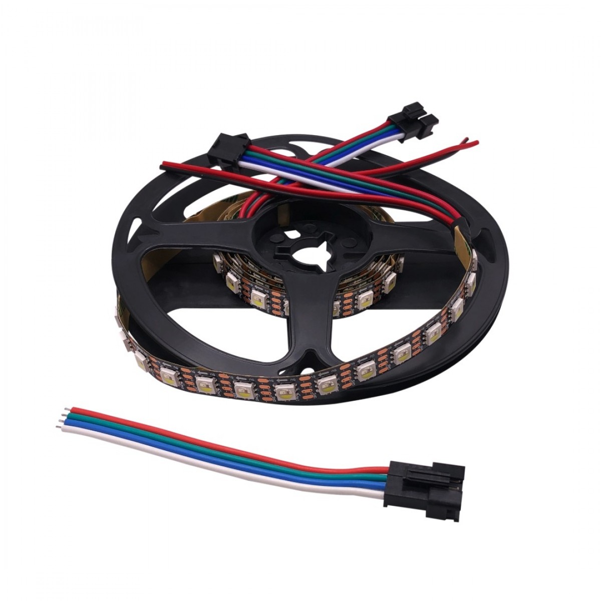 WorldSemi WS2813 Digitale 5050 RGBW LED Strip - Zwart - 90 LEDs 1m ...