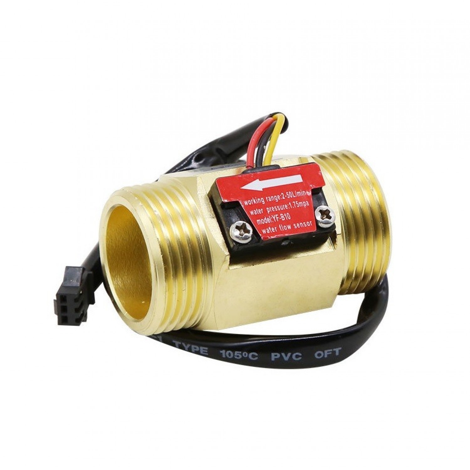 YF-B10 Water Flow Sensor - Brass - G1" - YF-B10