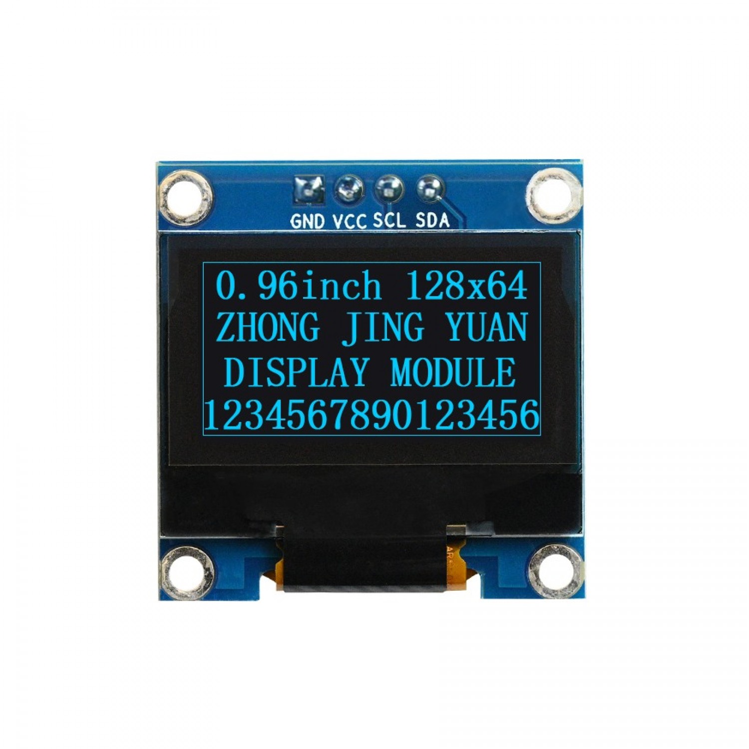 0.96 inch OLED Display 128*64 pixels Blauw - I2C - I2C0.96OLEDBLUE
