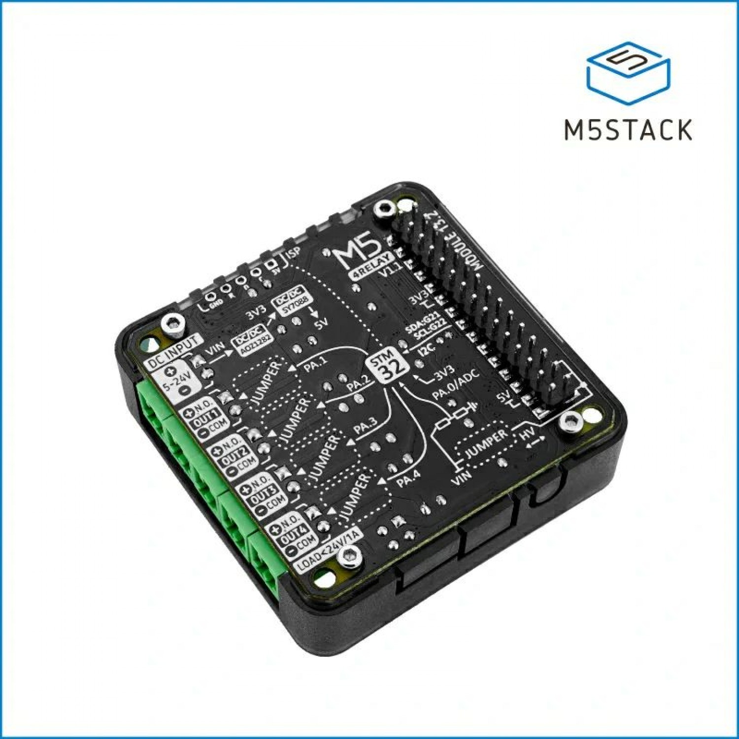 M5Stack 4-Kanaals Relay 13.2 Module V1.1 - M5STACK-M121-V11