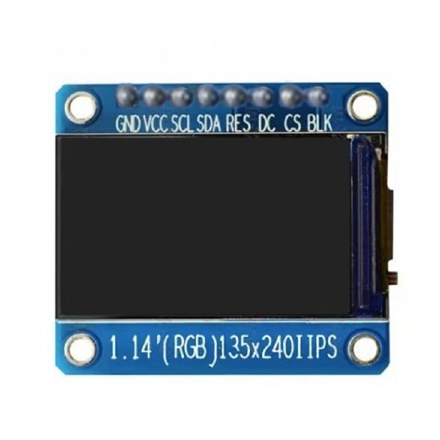 1.14 inch IPS-TFT Display 135*240 pixels - SPI - ST7789V - 3.3V - ZJY-114-IPS-LCD-8P-ST7789V