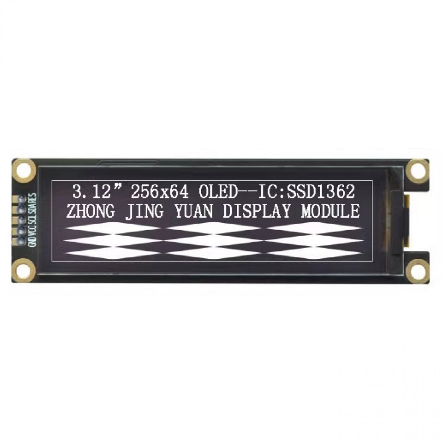 3.12 inch OLED Display 256*64 pixels - White - I2C - ZJY312I0500WG11-SSD1362