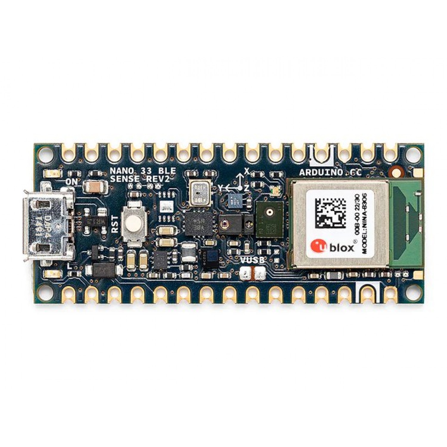 Arduino Nano 33 Ble Sense Rev2 Nrf52840 Losse Headers Abx00069