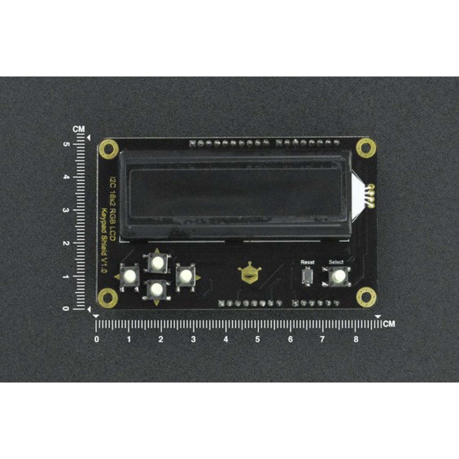 DFRobot I2C 16x2 RGB LCD Keypad Shield with RGB Font - for Arduino ...