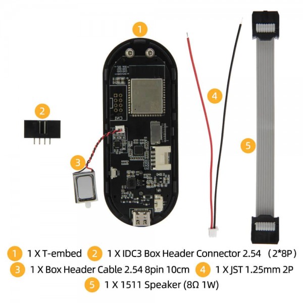 LilyGO T-Embed - White with Case - LILYGO-K210