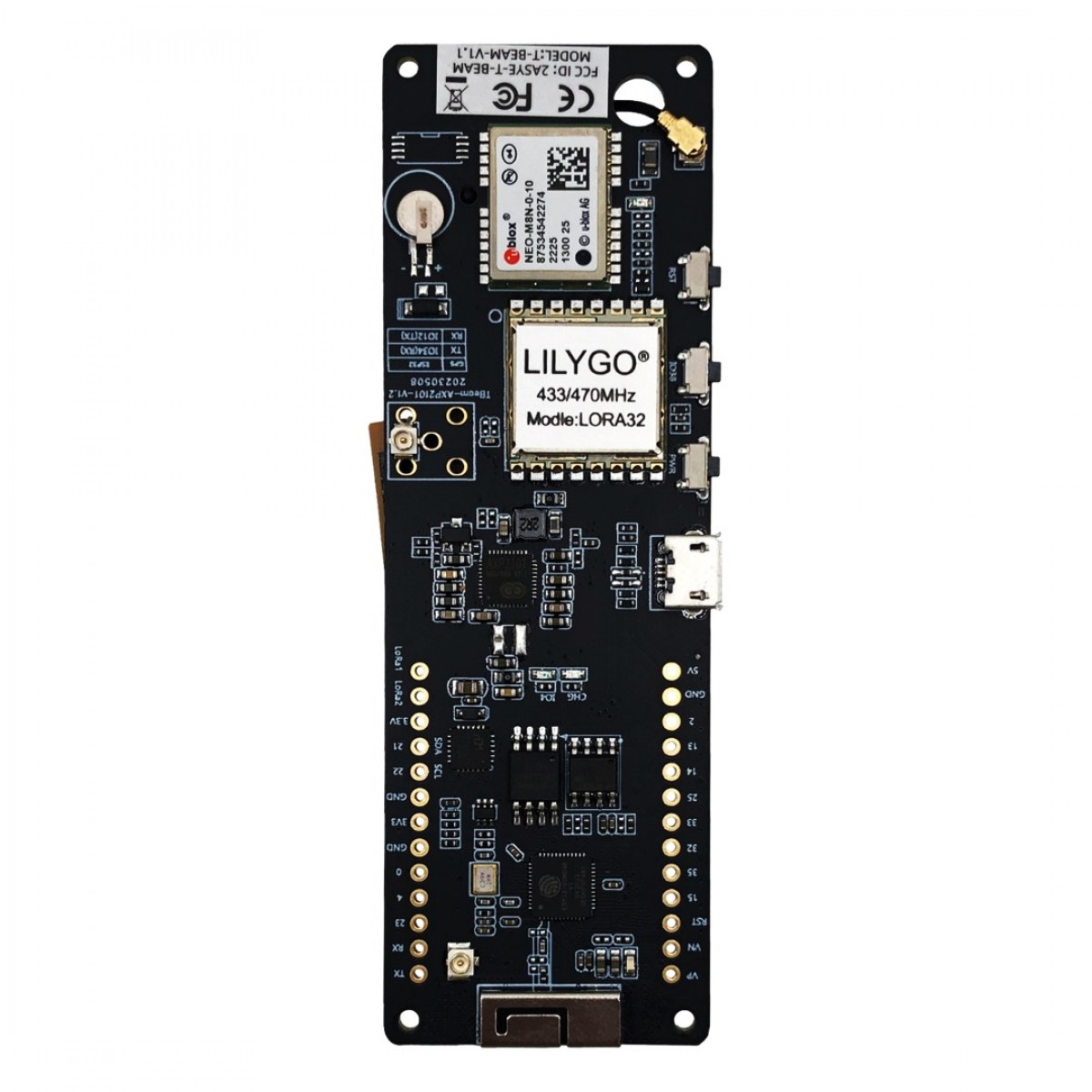 LilyGO T-Beam V1.2 AXP2101 - LoRa 433MHz - NEO-M8N GNSS - ESP32 ...