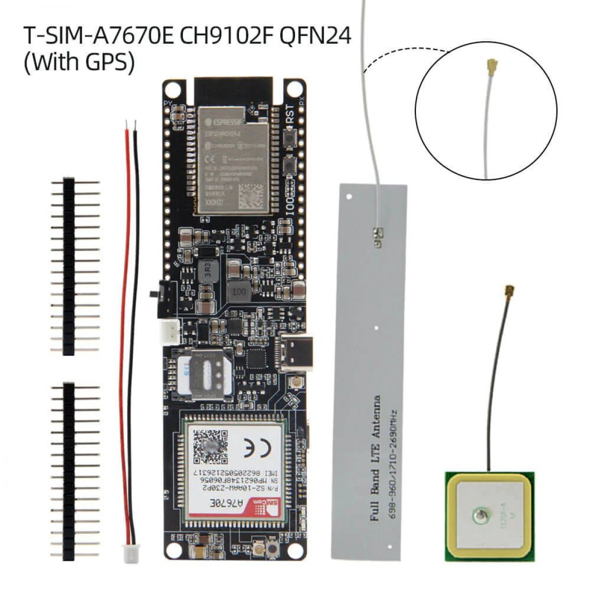 LilyGO TTGO T-SIM-A7670E R2 ESP32 - ESP32-WROVER - with 18650 Battery ...