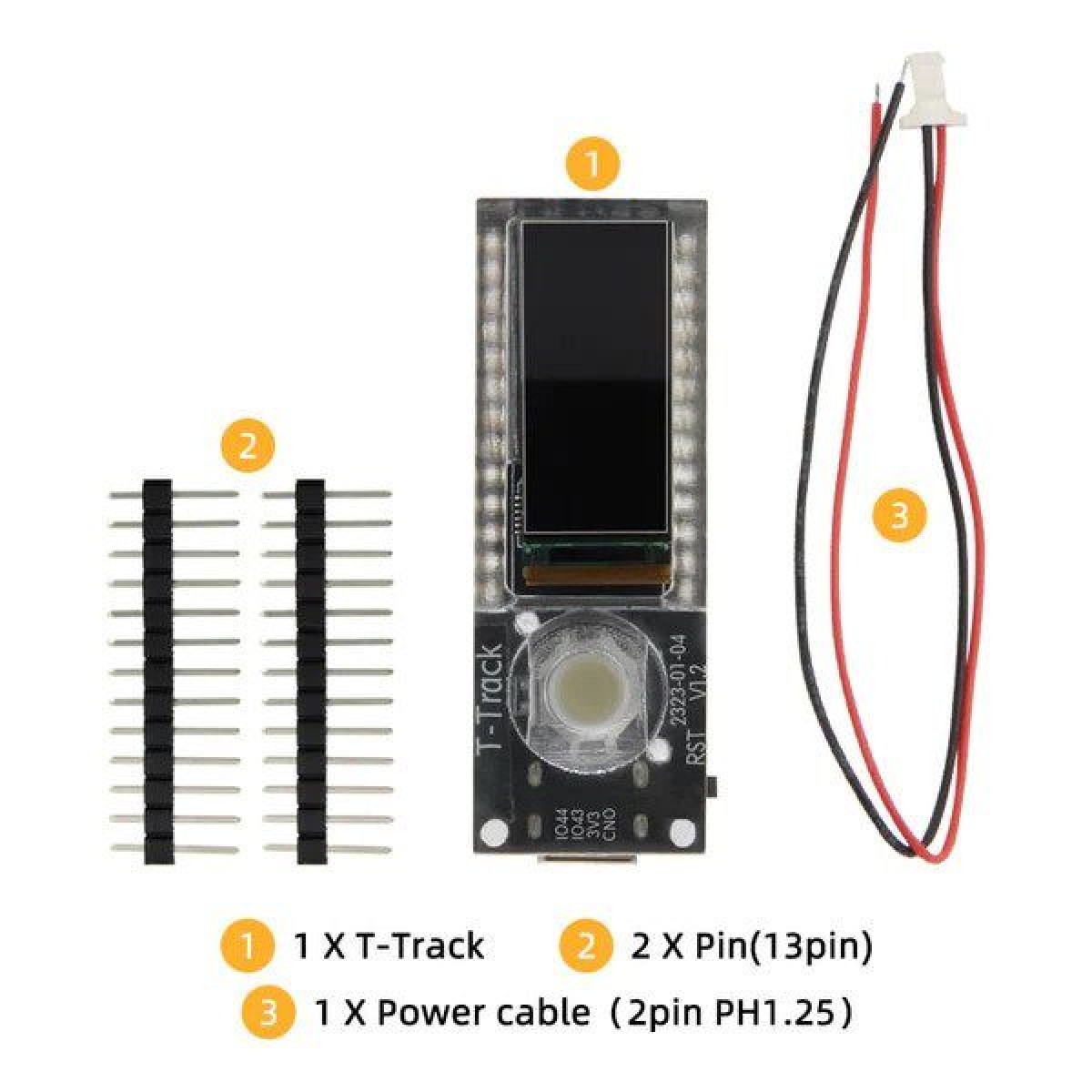 LilyGO T-Track ESP32-S3 - met 1.1 inch AMOLED Display - LILYGO-H620