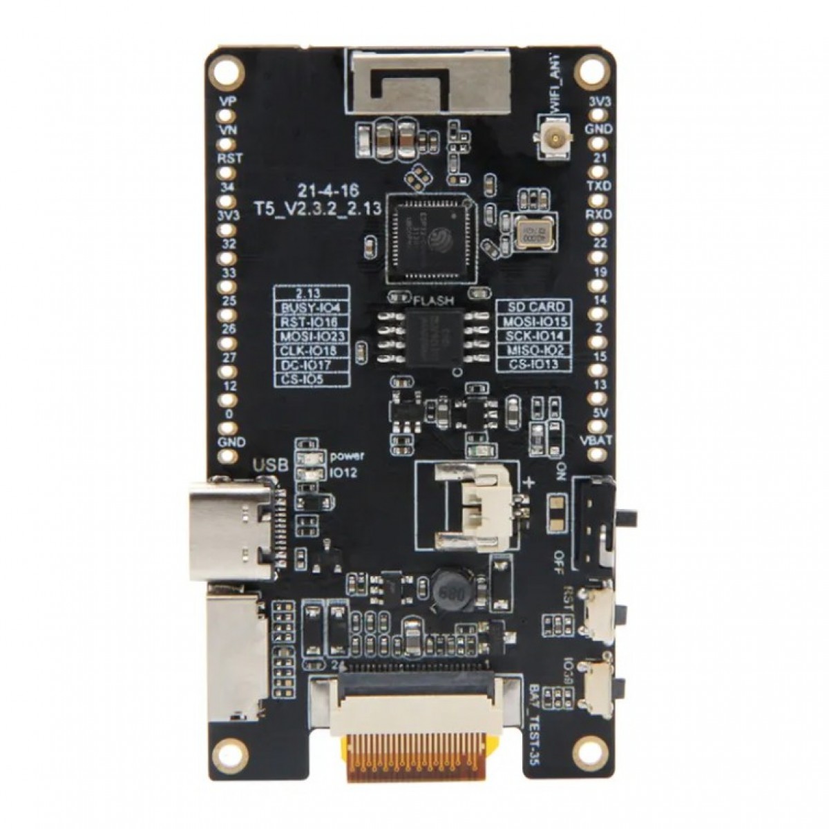 Lilygo Ttgo T5 V232 Esp32 With 213 Inch E Paper E Ink Display