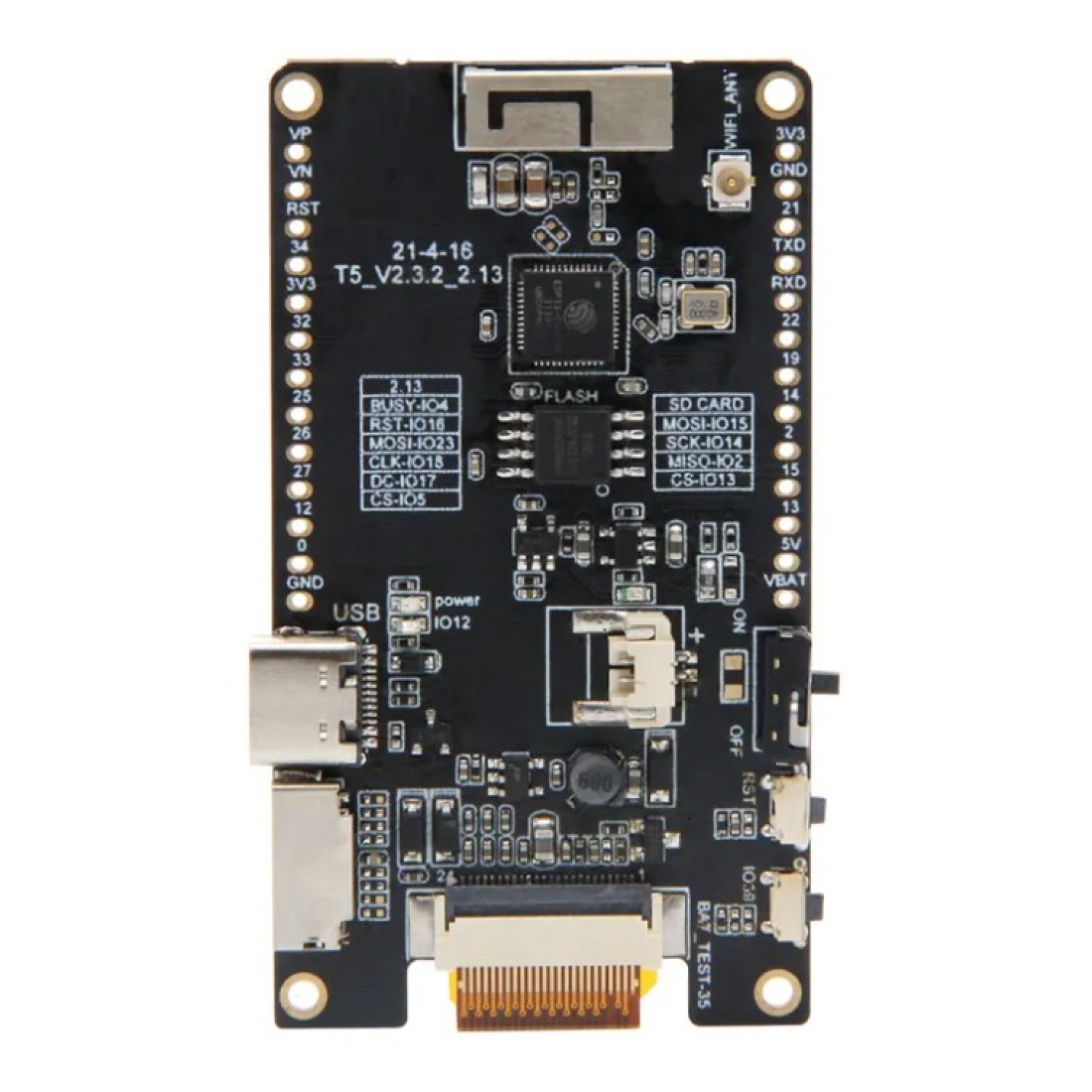 Lilygo Ttgo T5 V232 Esp32 With 213 Inch E Paper E Ink Display