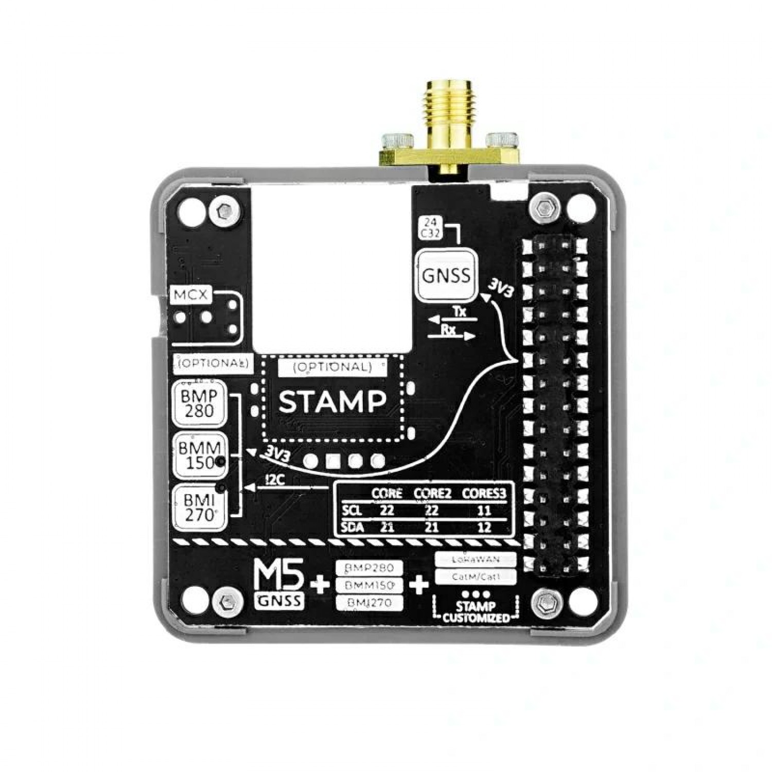 M5Stack GNSS Module with IMU and Barometric Pressure Sensor - NEO-M9N - for M5Core - M5Stack-M135