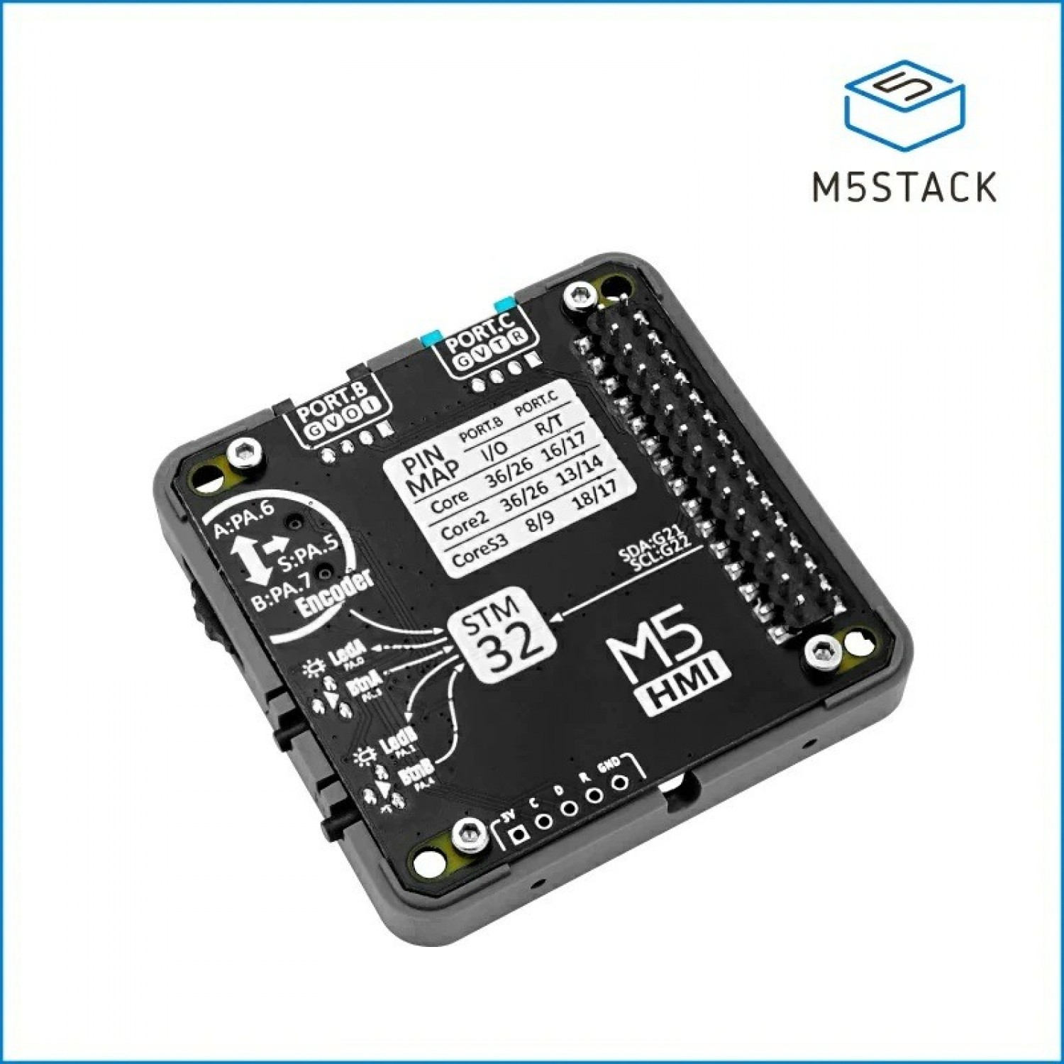 M5stack Hmi Module With Encoder And 500mah Battery For M5core M5stack M129