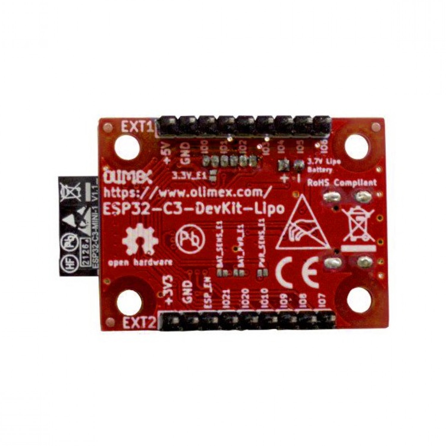 Olimex Esp32 C3 Devkit Lipo Ol Esp32 C3 Devkit Lipo
