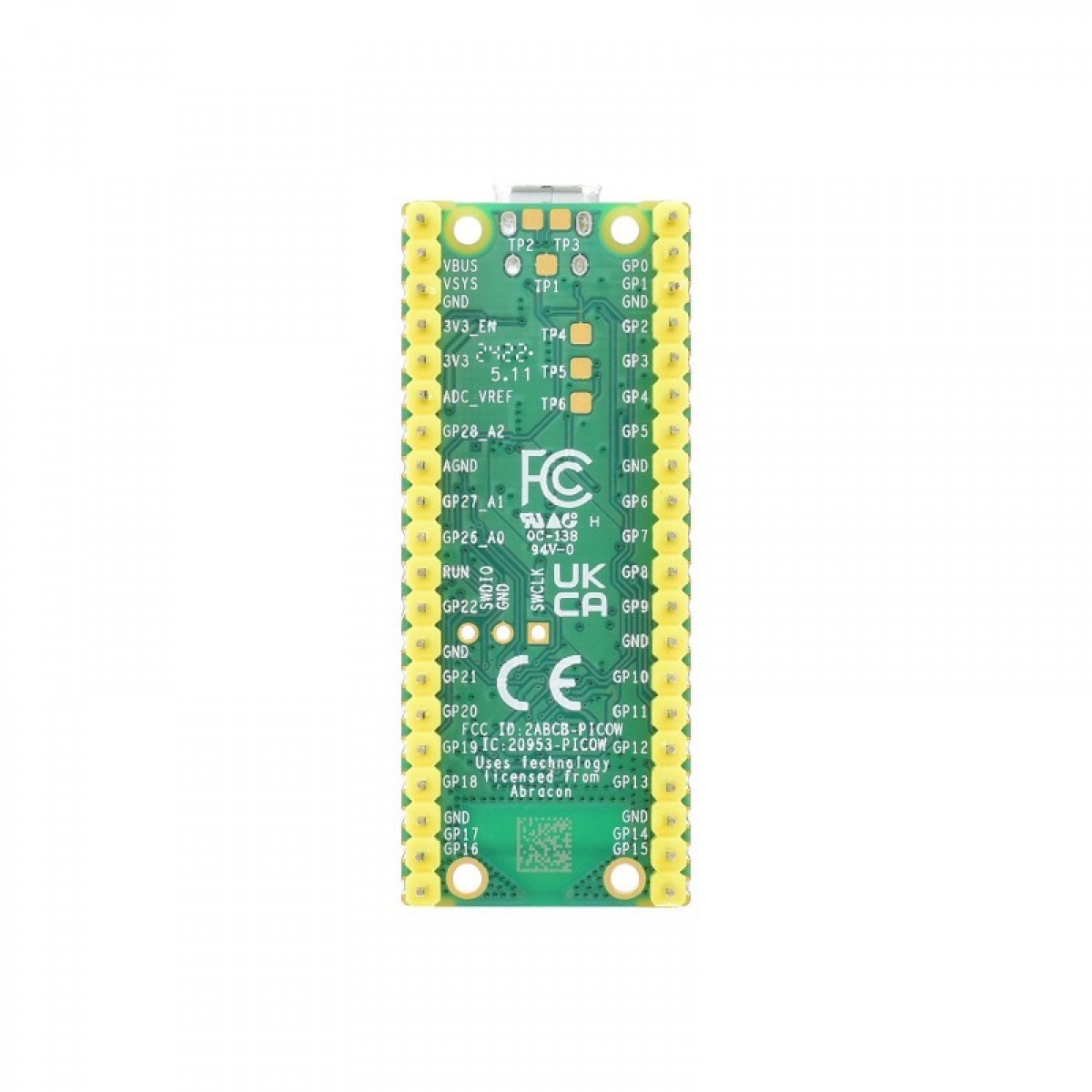 Raspberry Pi Pico W with Soldered Headers - RP2040 - with USB Cable - WS-23289