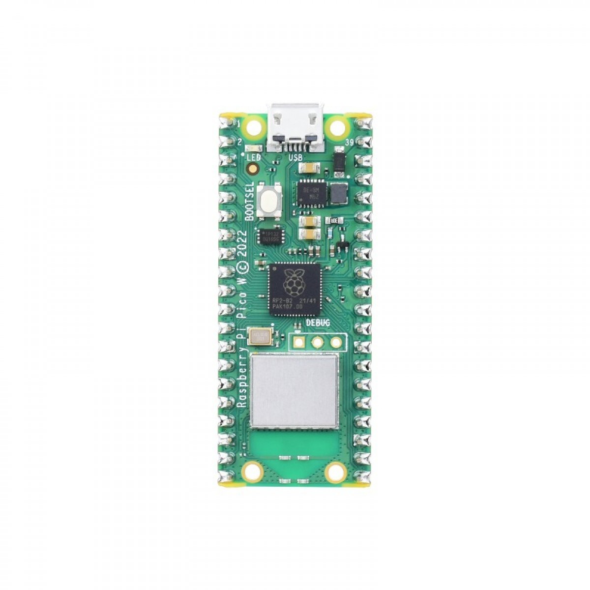 Raspberry Pi Pico W with Soldered Headers - RP2040 - with USB Cable ...