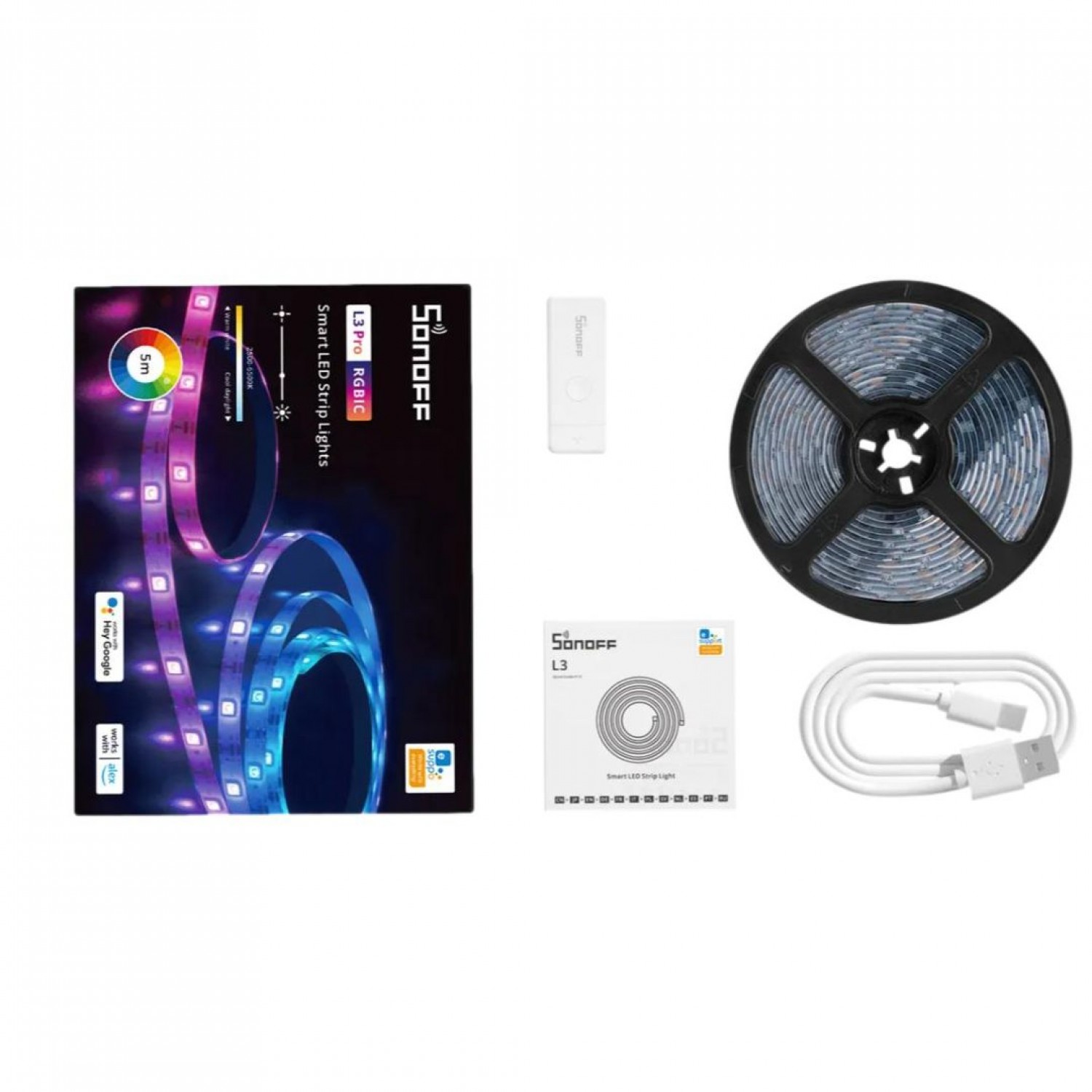 Sonoff L3 Pro RGBIC Slimme Led Strip - 150 LEDs 5m - Wi-Fi - SONOFF-L3-5M-P