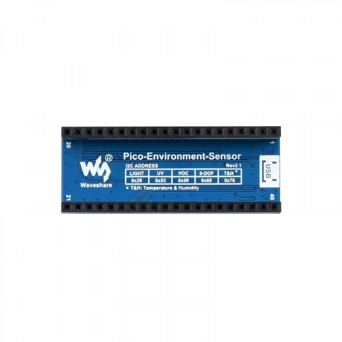 Waveshare Environment Sensor Module For Raspberry Pi Pico Ws 20232