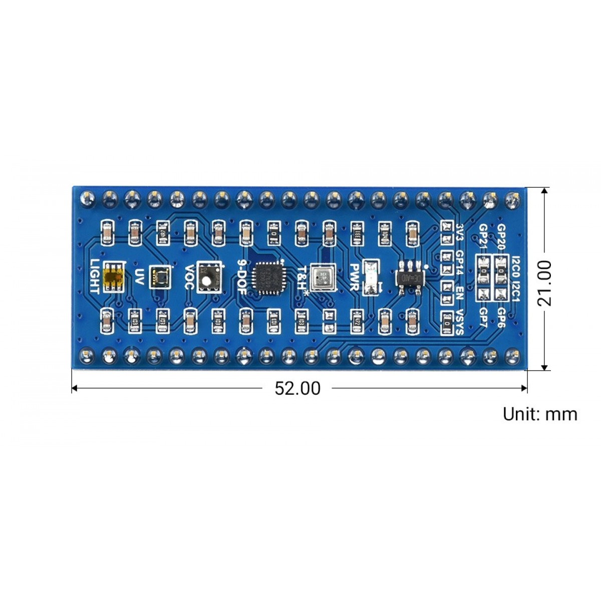 Waveshare Environment Sensor Module For Raspberry Pi Pico Ws 20232