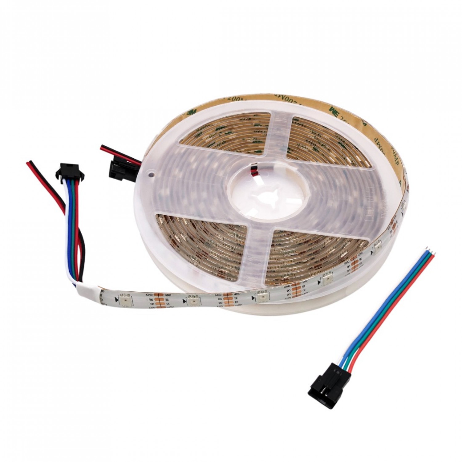 WorldSemi WS2815 Digitale 5050 RGB LED Strip - IP65 - Wit - 150 LEDs 5m - WS2815BSTRIPIP65W5M150