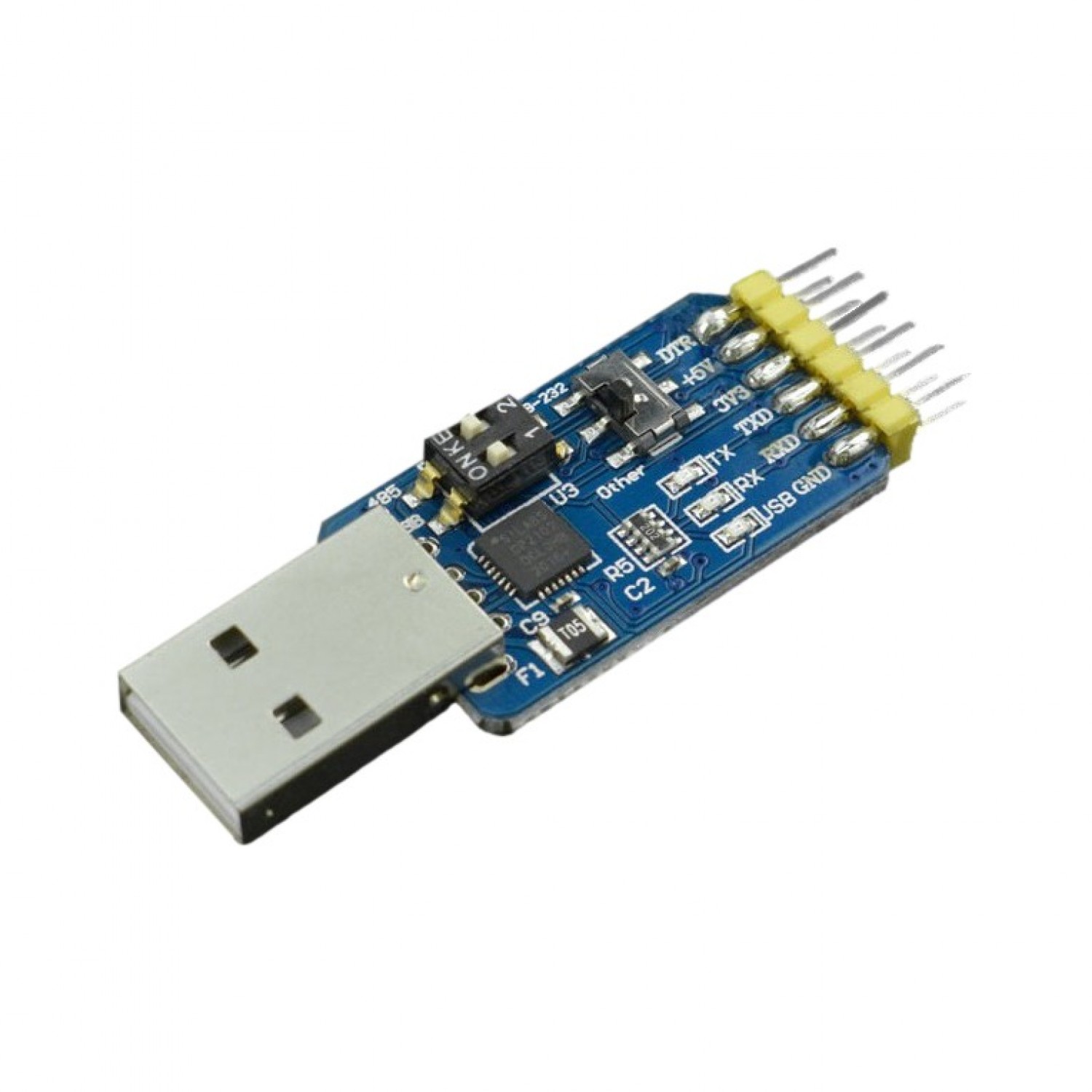 6-in-1 Serieel Converter - USB-A - UART - RS232 - RS485 - 3.3-5V - 6IN1USBSERIALMOD