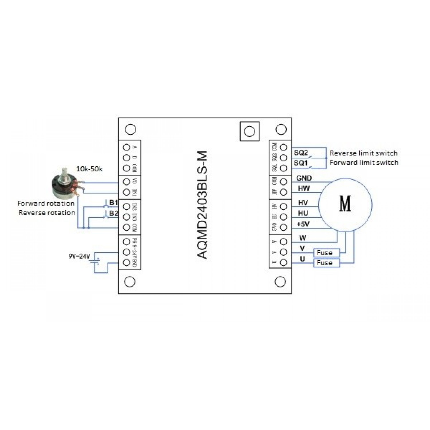 BLDC Motor Driver 9-24V - 3A - AQMD2403BLS-M