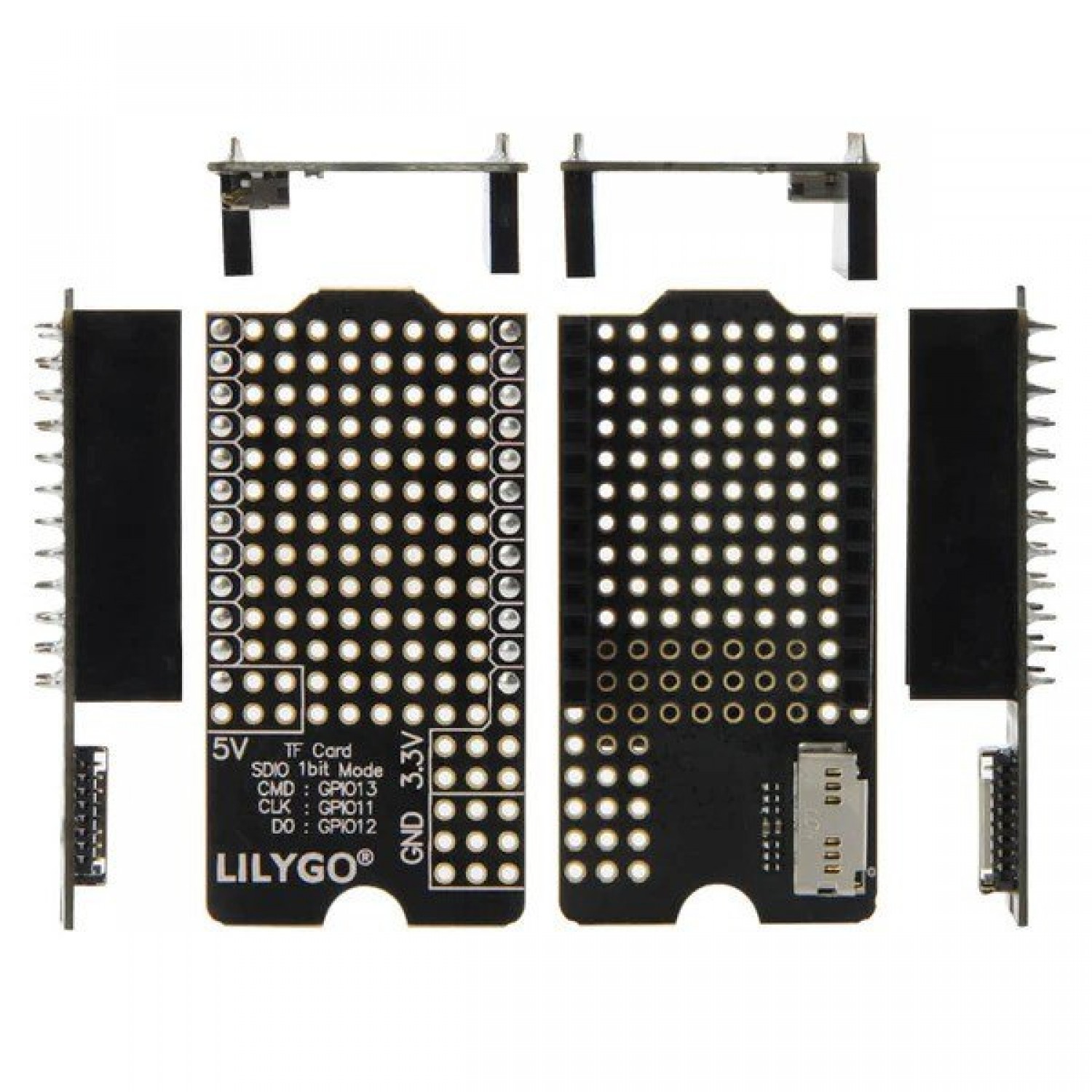 LilyGO T-Display TF Shield - SD-Kaart Adapter - Female Pinheaders - LILYGO-H610