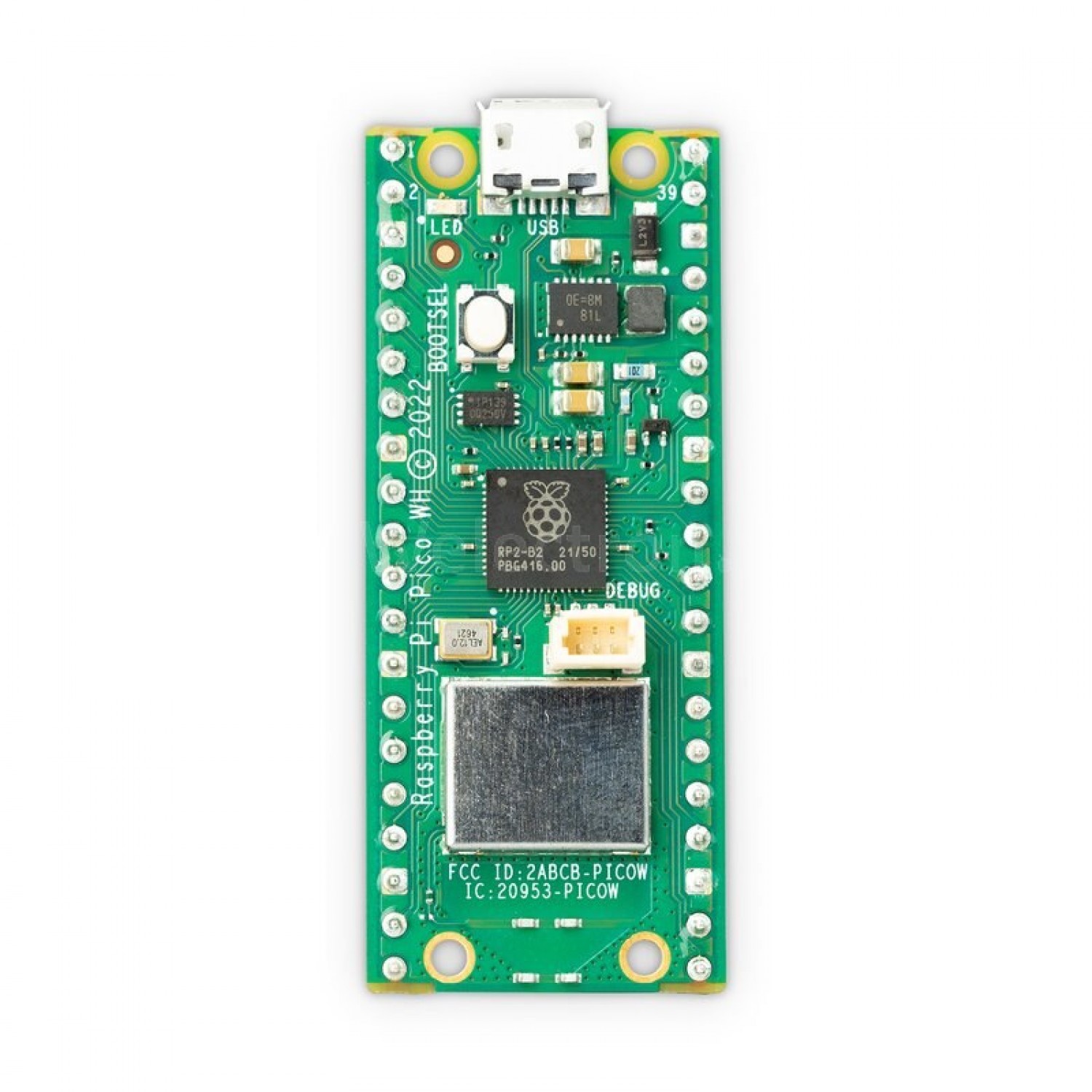 Raspberry Pi Pico WH with Soldered Headers - RP2040 - RPIPICOWH