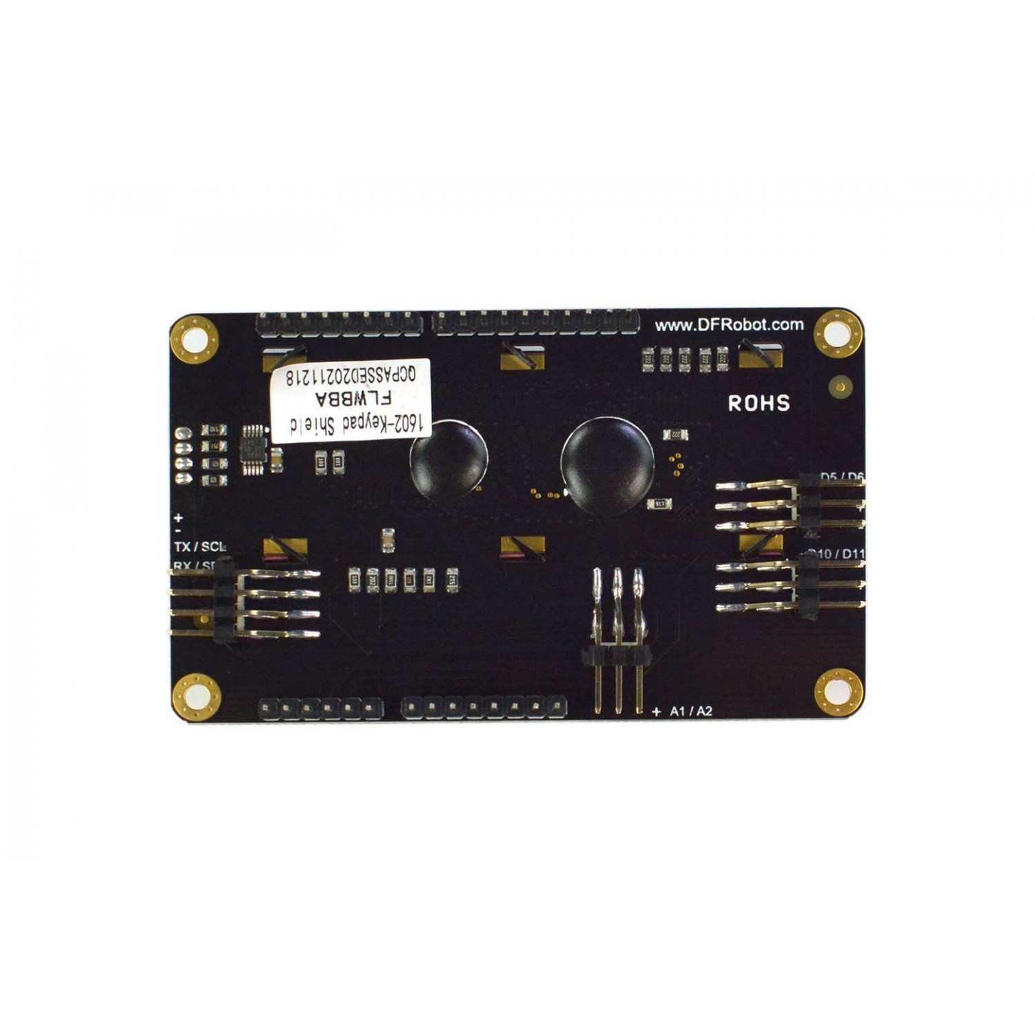 DFRobot I2C 16x2 RGB LCD Keypad Shield with Black Font - for Arduino - DFROBOT-DFR0374