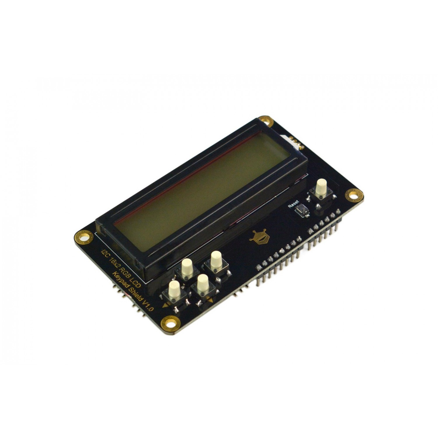 DFRobot I2C 16x2 RGB LCD Keypad Shield with Black Font - for Arduino - DFROBOT-DFR0374