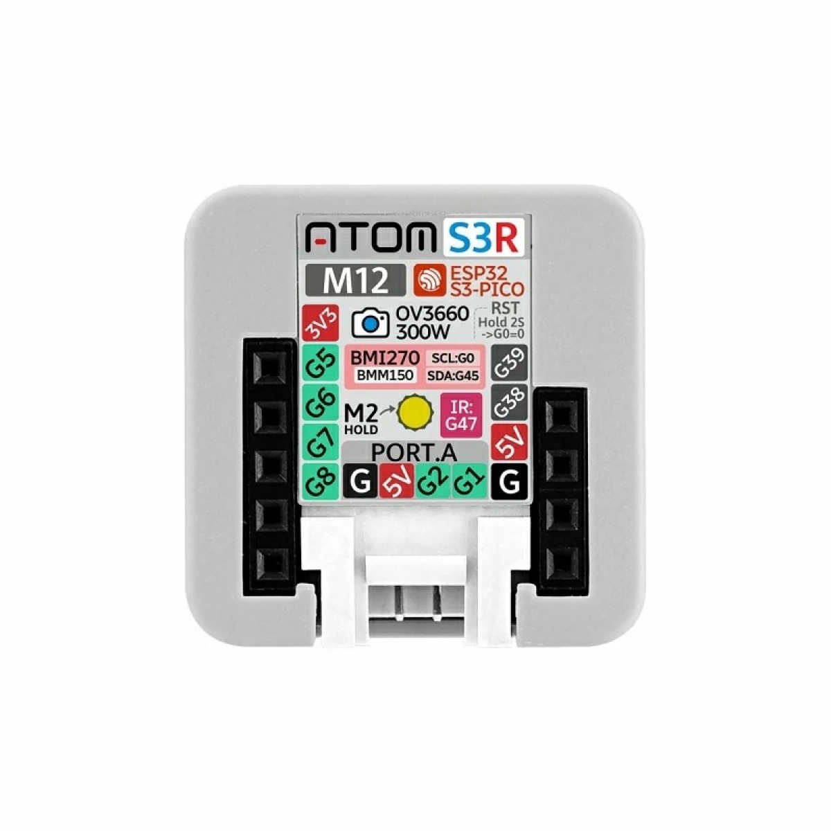 M5Stack AtomS3R-M12 Camera Kit - ESP32-S3-PICO Development Board - OV3660 Camera - M5STACK-C126-M12