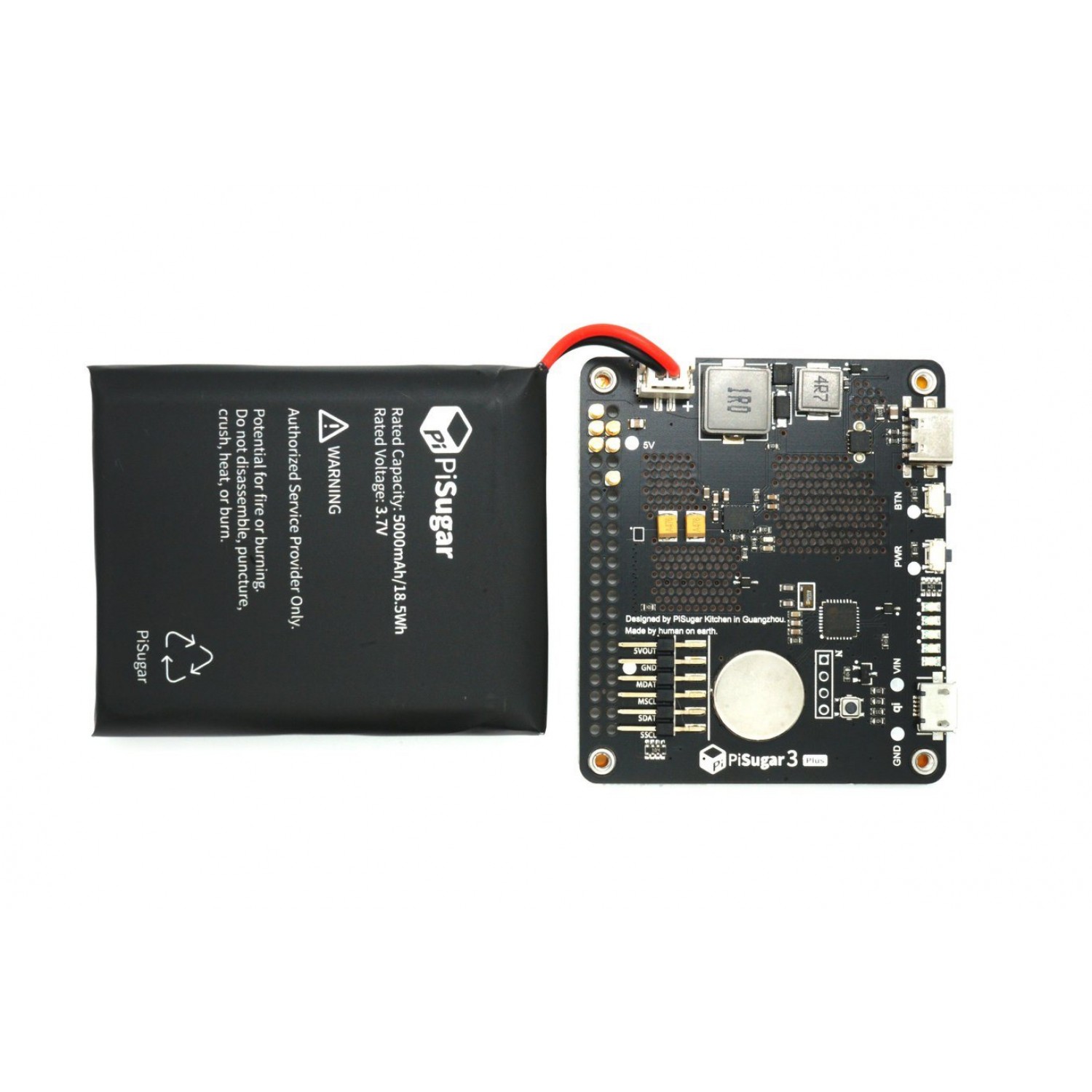 PiSugar 3 Plus UPS Battery Module - for Raspberry Pi - PISUGAR3PLUS ...