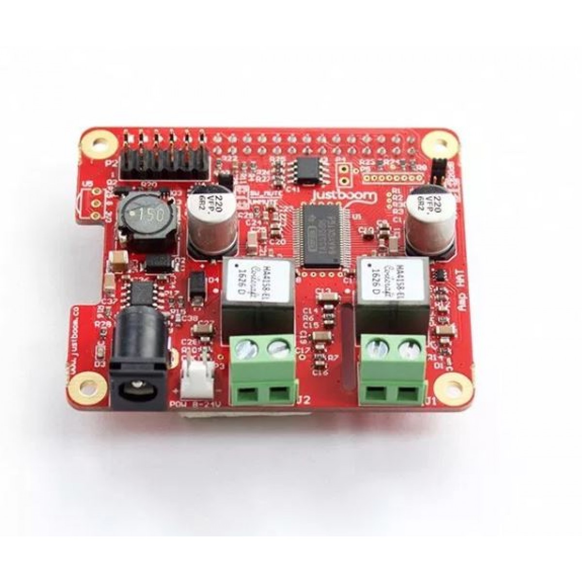 JustBoom Raspberry Pi Amp HAT - TAS575 2x30W - PSPIAMPHAT