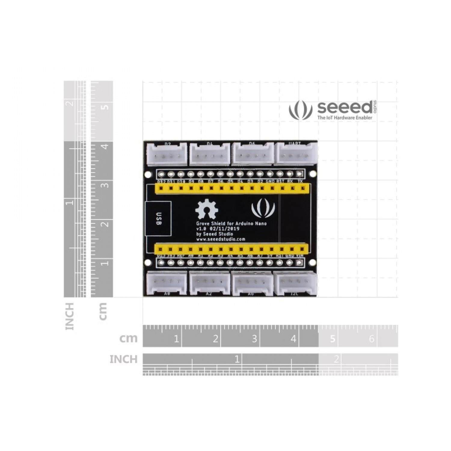 Seeed Studio Grove Shield for Arduino/Seeeduino Nano - SEEED-103100124