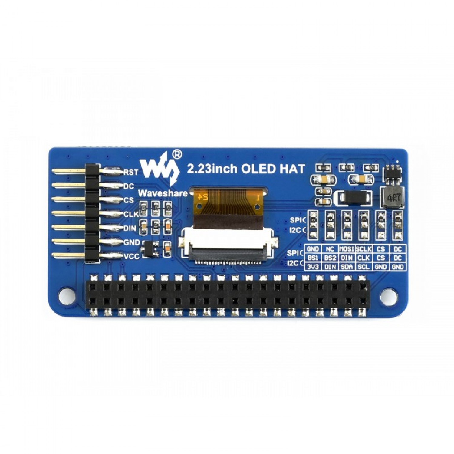 Waveshare 2.23 inch SPI OLED Display 128*32 pixels - Raspberry Pi Compatible - WS-17009